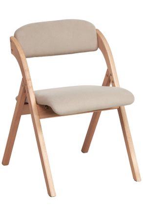 MID.YOU Mid.you Armlehnstuhl, Natur, Beige, Holz, Textil, Buche, massiv, Flachrohr, 52x78x53 cm, faltbar, Esszimmer, St&uuml;hle, Esszimmerst&uuml;hle, Armlehnenst&uuml;hle