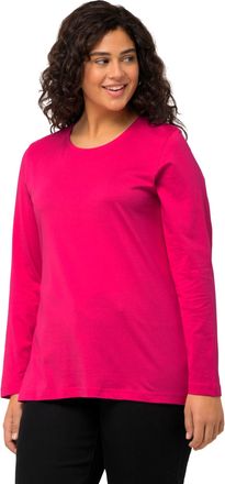 Ulla Popken Damen Langarm-shirt Shirt, Magentapink, 46-48 EU