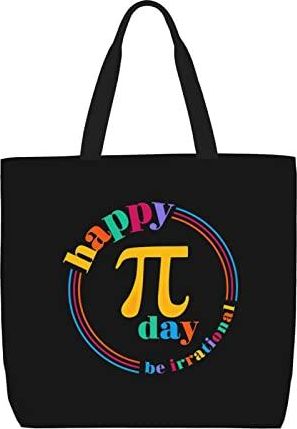 Generic Sac Fourre-Tout Journ&eacute;e Du Pi : Une Journ&eacute;e Math&eacute;matique Amusante Sac &Agrave; Provisions Lavables De Grande Capacit&eacute; Sacs &Agrave; Main, Pour Filles, Voyage, Shopp
