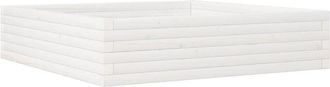 vidaXL Vidaxl - Jardinière blanc 100x100x23 cm bois de pin massif