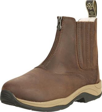 Suedwind Footwear Winter Damen Stiefel FIELD FZ MERINO GripFTX - Chelsea Boots aus Leder - Freizeit- & Reit-Stiefeletten mit Merino-Fell - Stall & Koppel - Stallschuhe 