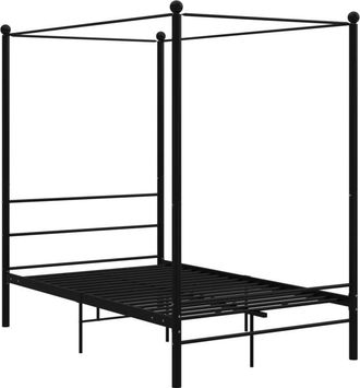 vidaXL Himmelbett Schwarz Metall 140x200 cm Vidaxl