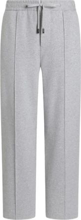 Dolce & Gabbana Pantalon de jogging en molleton chin&eacute; - Homme - Pantalons - Gris - Taille: M