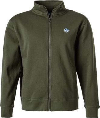 North Sails Herren Sweatjacke grün unifarben
