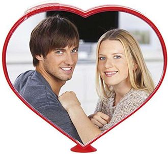 ZEP YS31 Bilderrahmen, automatisch drehbar, Herzdesign, für 2 Bilder