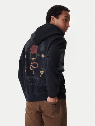 Rvca Sweatshirt Roses Poster EVYSF00135 Schwarz Regular Fit