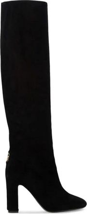 Dolce & Gabbana Femme, Chaussures, Noir, Taille: 39 EU Bottes hautes en daim avec talon orn&eacute;