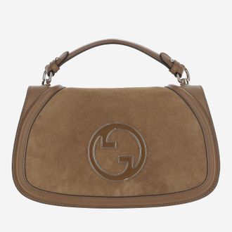 Gucci Womens Blondie Medium Handbag Brown Calfskin Handbags Hand Bags