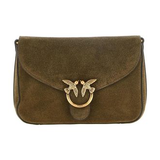 Pinko Love Birds Wildleder Umh&auml;ngetasche - - Bags - Damen - Gr&uuml;n - ONE SIZE