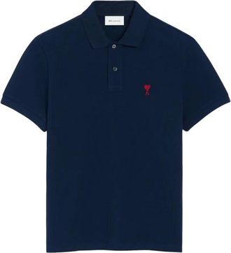 Ami Homme, Tops, Bleu, Taille: XL De Coeur Polo