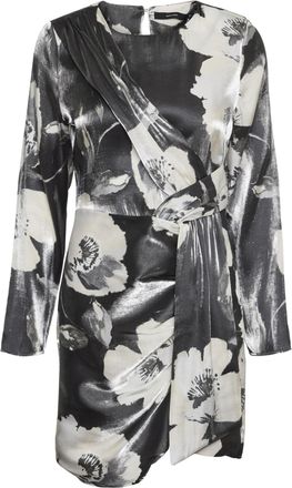 Vero Moda Damen Vmvippi Ls Short Dress Pa WVN Ga Minikleid, Black/AOP:Edith, L