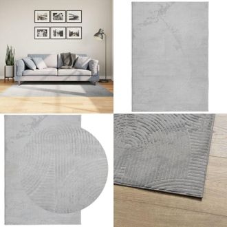vidaXL Vidaxl - Tapis iza poils courts style scandinave gris 120x170 cm - Tapis Design - Tapis Int&eacute;rieur - Tapis Salon - Tapis Chambre - Tapis Gris - Home &