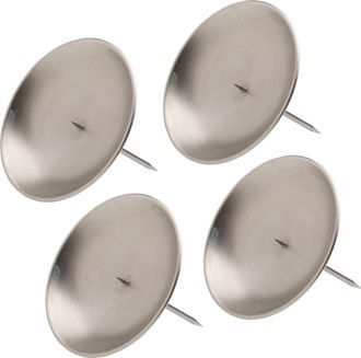 NKlaus 4X Adventskranz Kerzenteller Ø8cm Kranzteller Advent Messing Silber matt Deko 10668