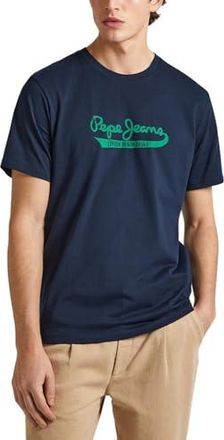 Pepe Jeans London Claude T-shirt, Bleu (Dulwich Blue), XL Homme