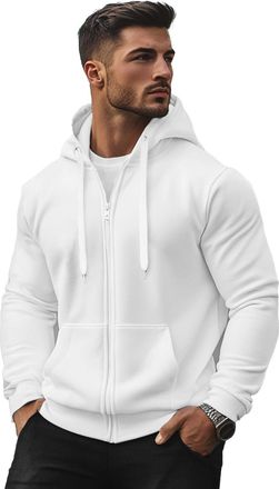 OZONEE Herren Hoodie Sweatjacke Kapuzenpullover Sweatshirt Farbvarianten Kapuzenjacke Kapuzenpulli mit Rei&szlig;verschluss Langarm Sport Style Casual Fitness Trai