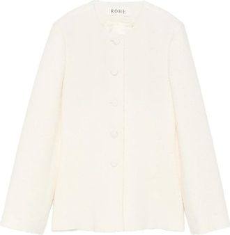 R&oacute;he Boucl&eacute;-texture Single-breasted Jacket