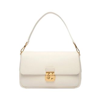 Coccinelle Femme, Sacs, Blanc, Taille: ONE Size C-Me Lock Shoulder Bag