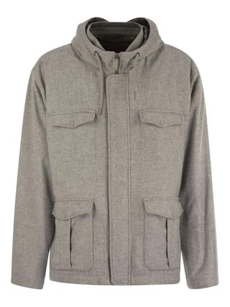 Herno veste chin&eacute;e &agrave; capuche - Gris