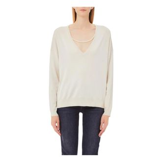 Liu Jo Damen, Strickwaren, Beige, LGr&ouml;&szlig;e