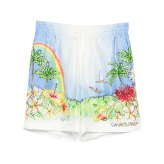 Casablanca Homme, Shorts, Multicolore, Taille: L Aloha Print-Detail Shorts