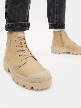 Palladium Schn&uuml;rstiefeletten Pallabase Twill 96907-227-M Beige