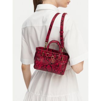 Tommy Hilfiger Handtasche Tommy Hilfiger American Icon Micro Tote Snake AW0AW18820 Rot