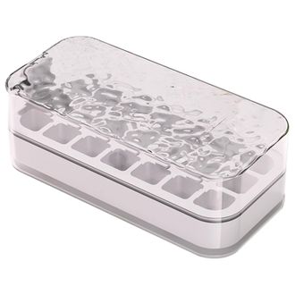 Generico Eiswürfelform mit Deckel, Eiswürfelschalen für den Gefrierschrank, Silikon-Eisschalen für den Gefrierschrank, Eiswürfelbehälter