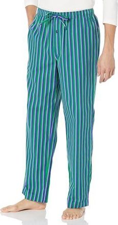 Amazon Essentials Pantalon de Pyjama en Flanelle - couleurs abandonnées Homme, Bleu Vert Rayures, 5XL Grande taille