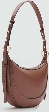 Mango Ovale Schultertasche mittelbraun - Damen - Einheitsgr&ouml;&szlig;e - MANGO