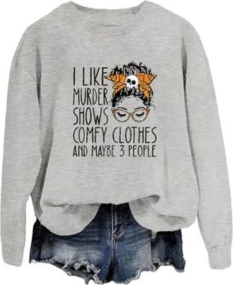 Generic Sweat &agrave; capuche d&eacute;contract&eacute; &agrave; manches longues et col rond pour femme Motif feuille d&eacute;rable canadienne printemps 2026, gris, XXL