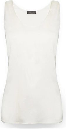 Elena Miro Femme, Tops, Blanc, Taille: 46 FR Top en satin