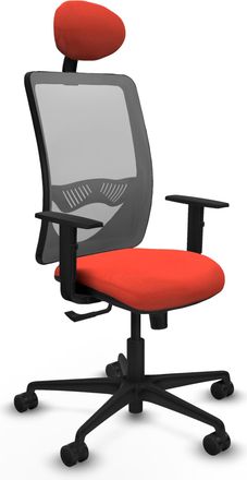 Piqueras y Crespo Atmungsaktiver B&uuml;rostuhl Zulema mit 1D-Armlehnen, h&ouml;henverstellbarer Lendenwirbelst&uuml;tze und festem Kopfteil, ausgestattet mit Sincro 3 Positionen und 