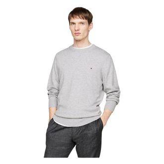 Tommy Hilfiger Pull Col Rond en Cachemire - Homme - Pulls - Gris - Taille: 2XL