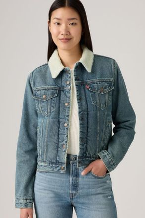 Levi's Original Sherpa Trucker Jacket - Femme - D&eacute;lavage Moyen / Heed And Hawed - L