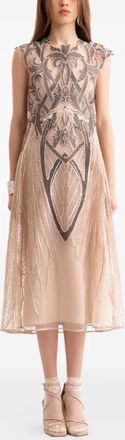 Gemy Maalouf embroidery-details midi dress - Rosa