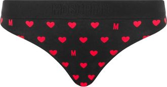 Moschino boxer à imprimé coeur - Noir