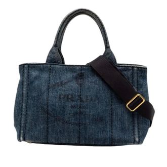 Prada Pre-owned Sac cabas en denim - Femme - Pre-owned - Bleu - Taille: ONE Size