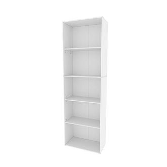 Vicco biblioth&egrave;que Bob, Blanc/Blanc, 60 x 190 cm avec 5 Compartiments