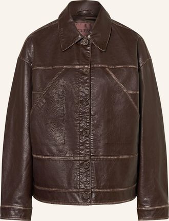 Guess Jacke Denise Tokyo In Lederoptik braun