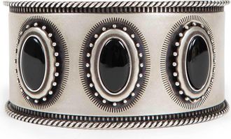 Ann Demeulemeester Luba Small Cabochon Engraved Cuff Bracelet
