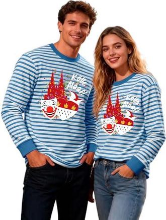 Generic T-shirt &agrave; rayures rouge et blanc pour homme et femme, sweat-shirt ray&eacute; &agrave; col rond, t-shirt basique rouge et blanc, &agrave; rayures, costume de marin, costum