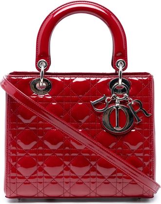 Dior sac cabas Cannage Lady Dior médium (2011) - Rouge