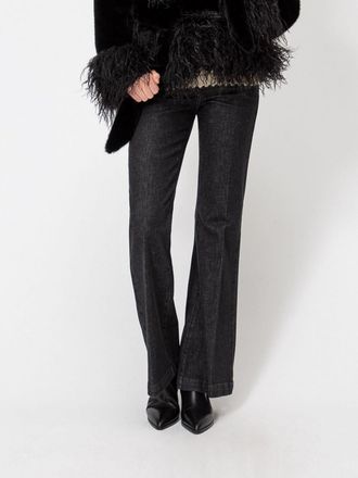 Twin-Set Flared Jeans aus Baumwolldenim mit mittlerer Leibh&ouml;he