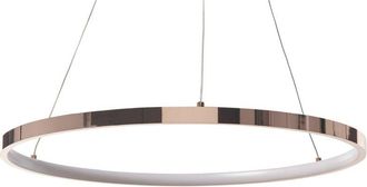 Beliani Beliani - Lampe Cercle Suspendue &oslash; 50 cm en Aluminium Rose Dor&eacute;