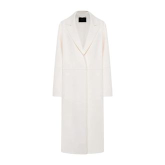 Kiton Cashmere Double Cloth Coat - - Coats - Damen - Wei&szlig; - S