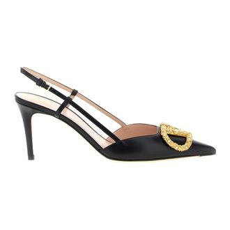 Valentino Garavani VLogo Signature Slingback Pump - - Shoes - Damen - Schwarzk - 40 EU