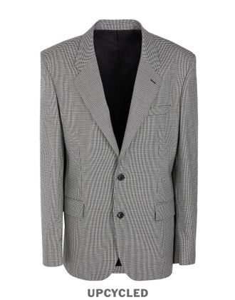 8 by YOOX HOUNDSTOOTH OVERSIZE SINGLE-BREAST BLAZER