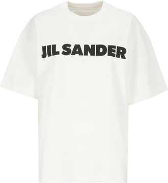 Jil Sander Femme, Tops, Blanc, Taille: 36 FR T-shirt en coton