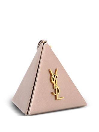 Saint Laurent Kleine Pyramid Box Bag Clutch - Gold