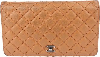 Chanel Portemonnaie - Chanel Stitching Caviar Leather Boy CC Wallet - Gr. unisize - in Braun - für Damen